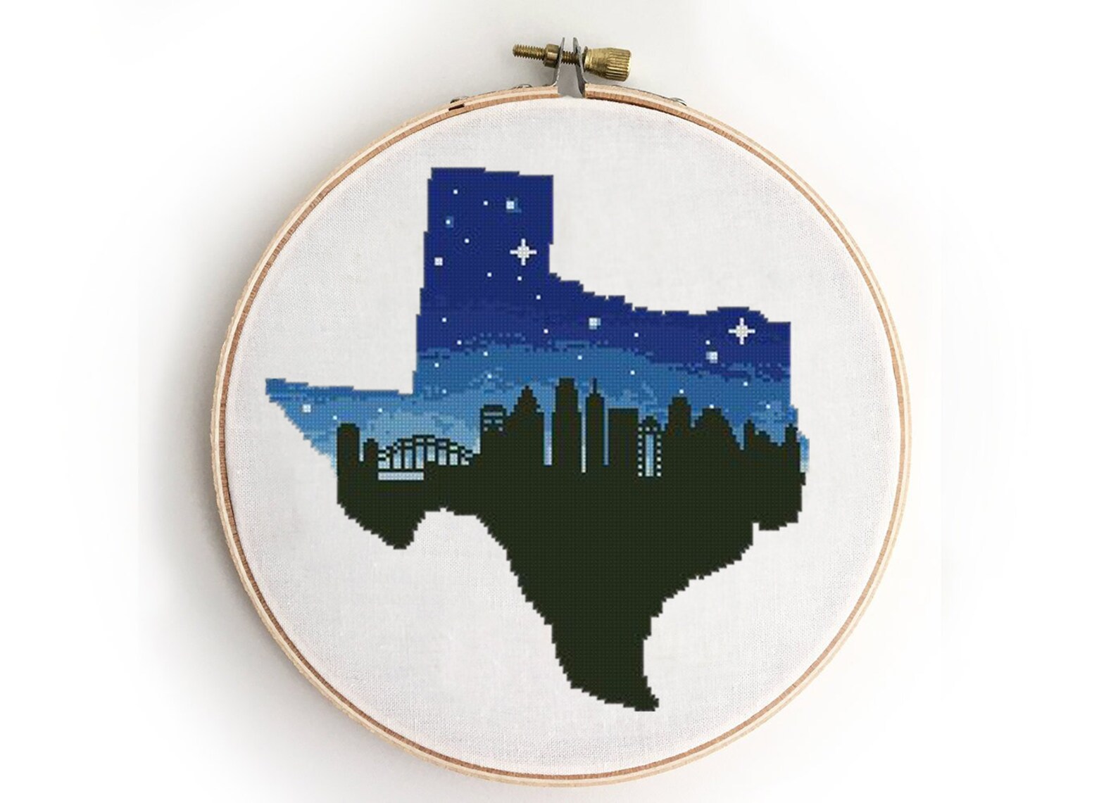 Texas State Cross Stitch Pattern Austin Skyline Counted Chart - Etsy