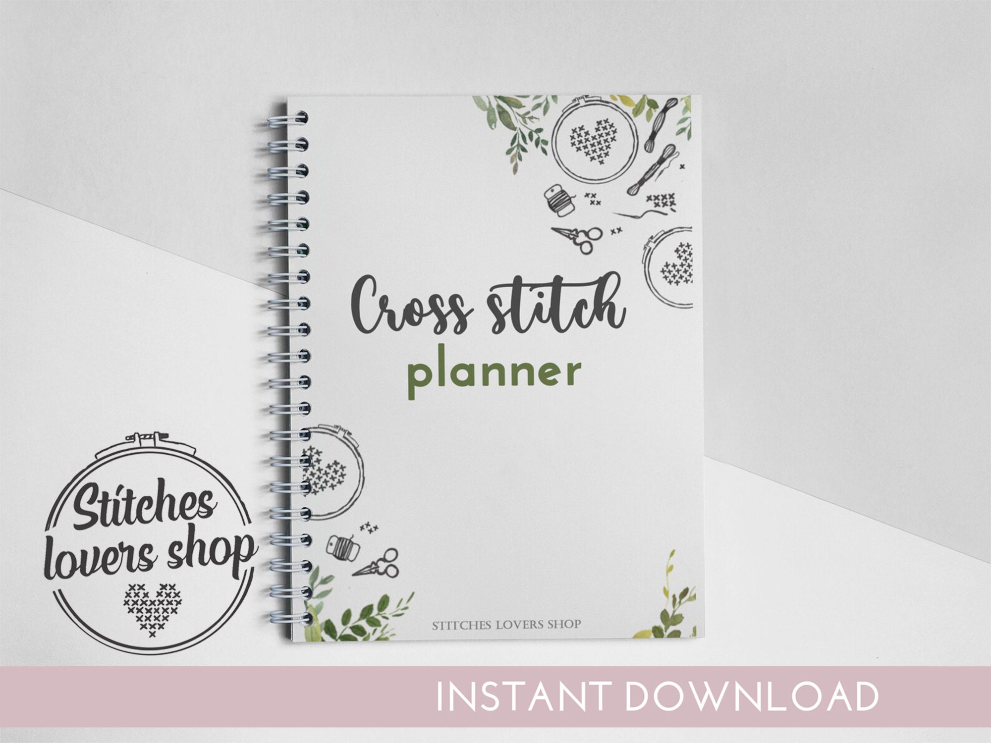 Cross Stitch Planner Printable PDF, Embroidery Project Organizer A4 A5 ...