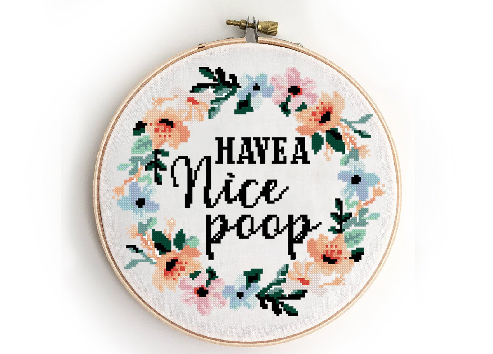 Have a Nice Poop Cross Stitch Pattern Counted Easy Xstitch DIY - Etsy
