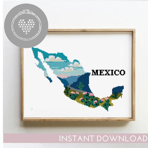 Cross Stitch Mexico - Etsy