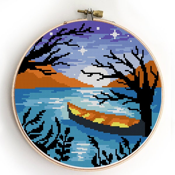 Cross Stitch Pattern Boat - Etsy