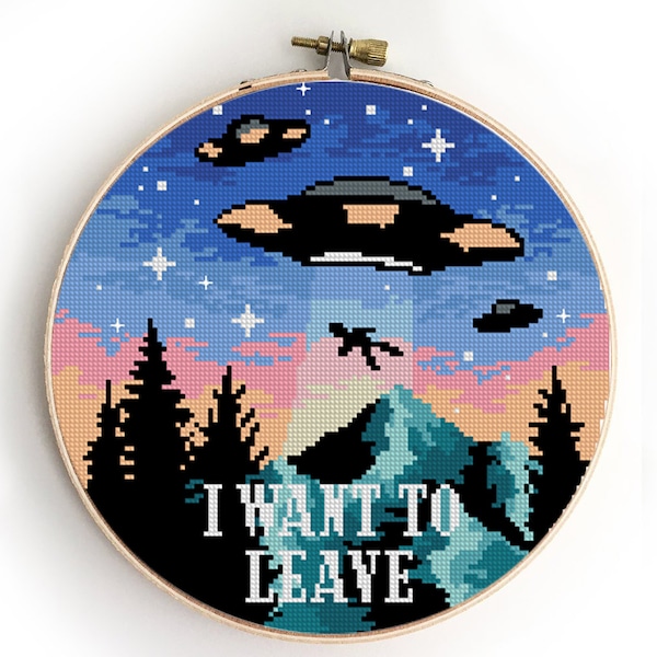 Alien Cross Stitch - Etsy