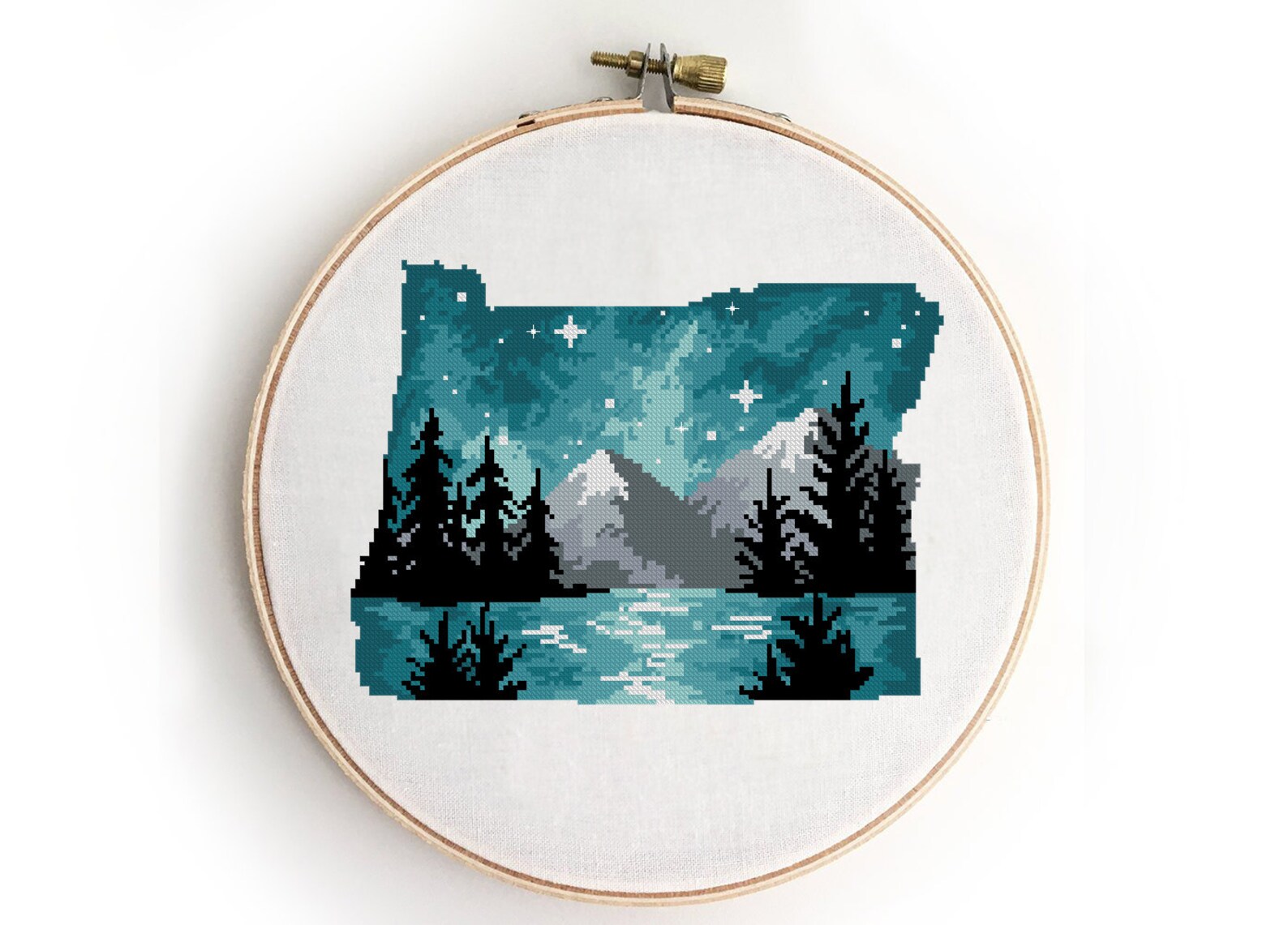 Oregon Cross Stitch Pattern Nature Xstitch Counted Chart - Etsy