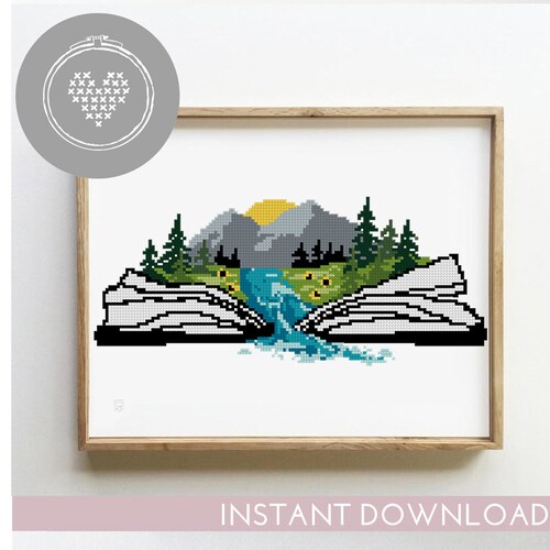 Book Counted Cross Stitch Pattern Forest Magic Landscape DIY - Etsy