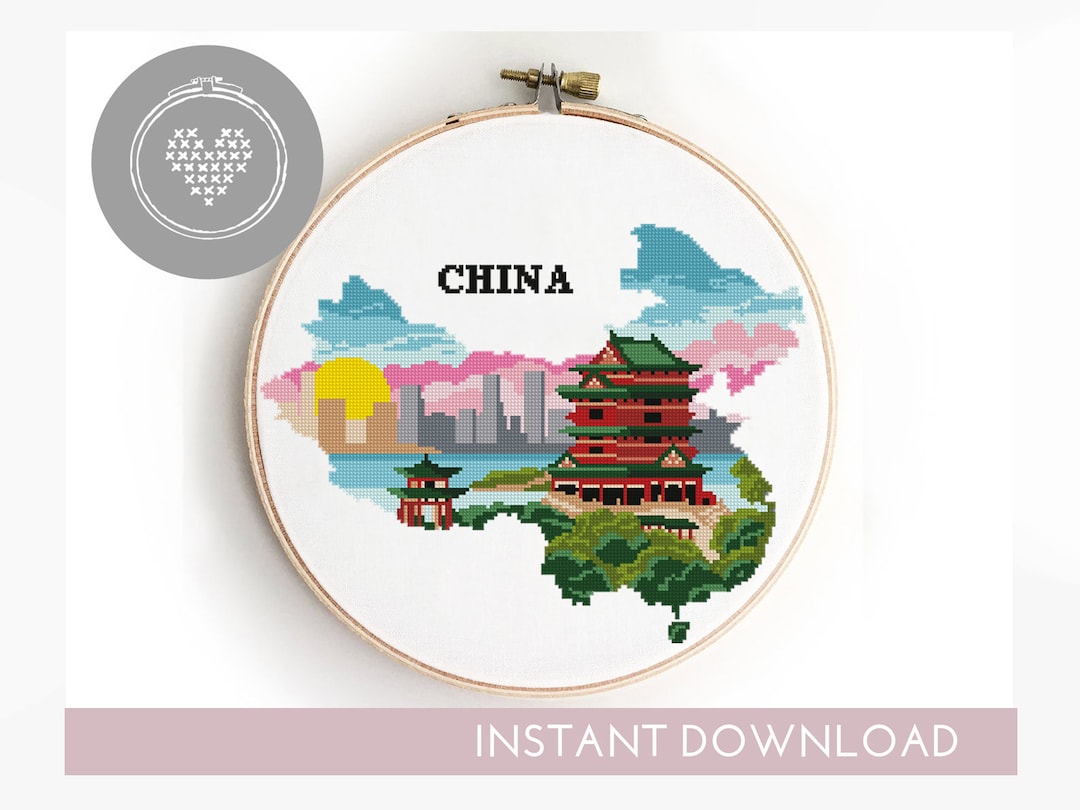 China Cross Stitch Pattern Counted Nature Xstitch DIY Chart Easy Modern ...