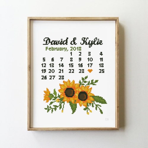 Wedding Modern Cross Stitch Pattern Personalized Customized - Etsy