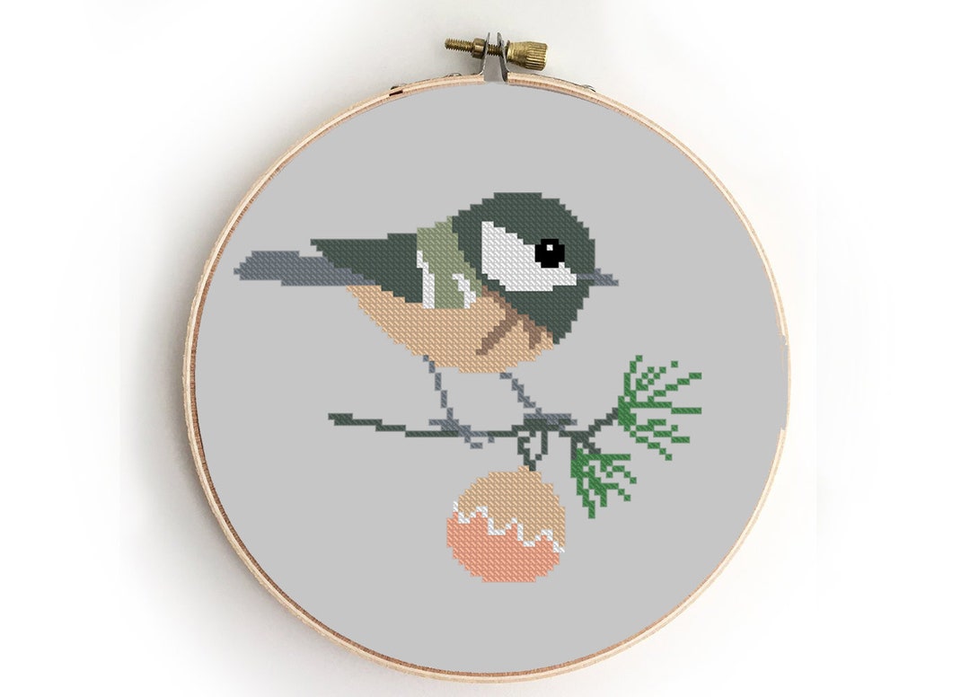 Christmas Bird Counted Cross Stitch Pattern - Easy Holiday Design (PDF ...
