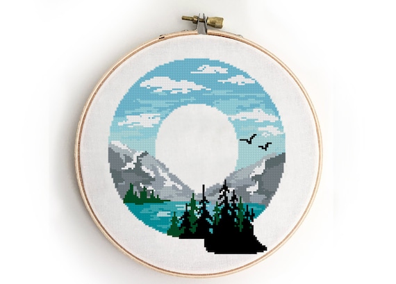 Letter Q Counted Cross Stitch Pattern Monogram Night Sky | Etsy