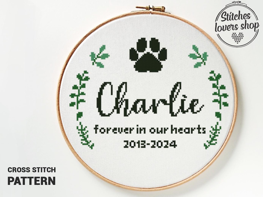 Personalized Memorial Cross Stitch Pattern Counted Chart Modern Xstitch ...