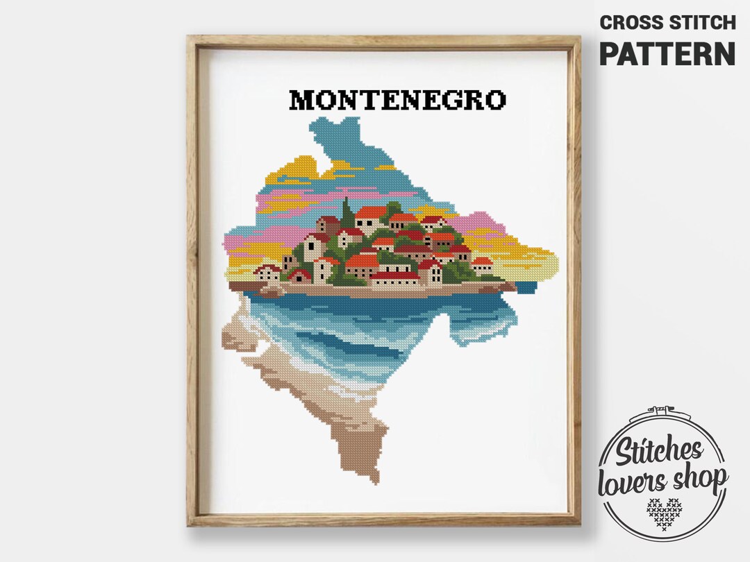 Montenegro Cross Stitch Pattern Counted Landscape Nature Xstitch DIY ...