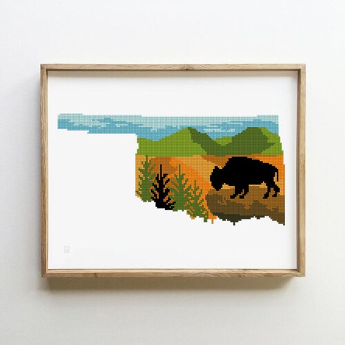 Pennsylvania State Cross Stitch Pattern Skyline Landscape USA - Etsy