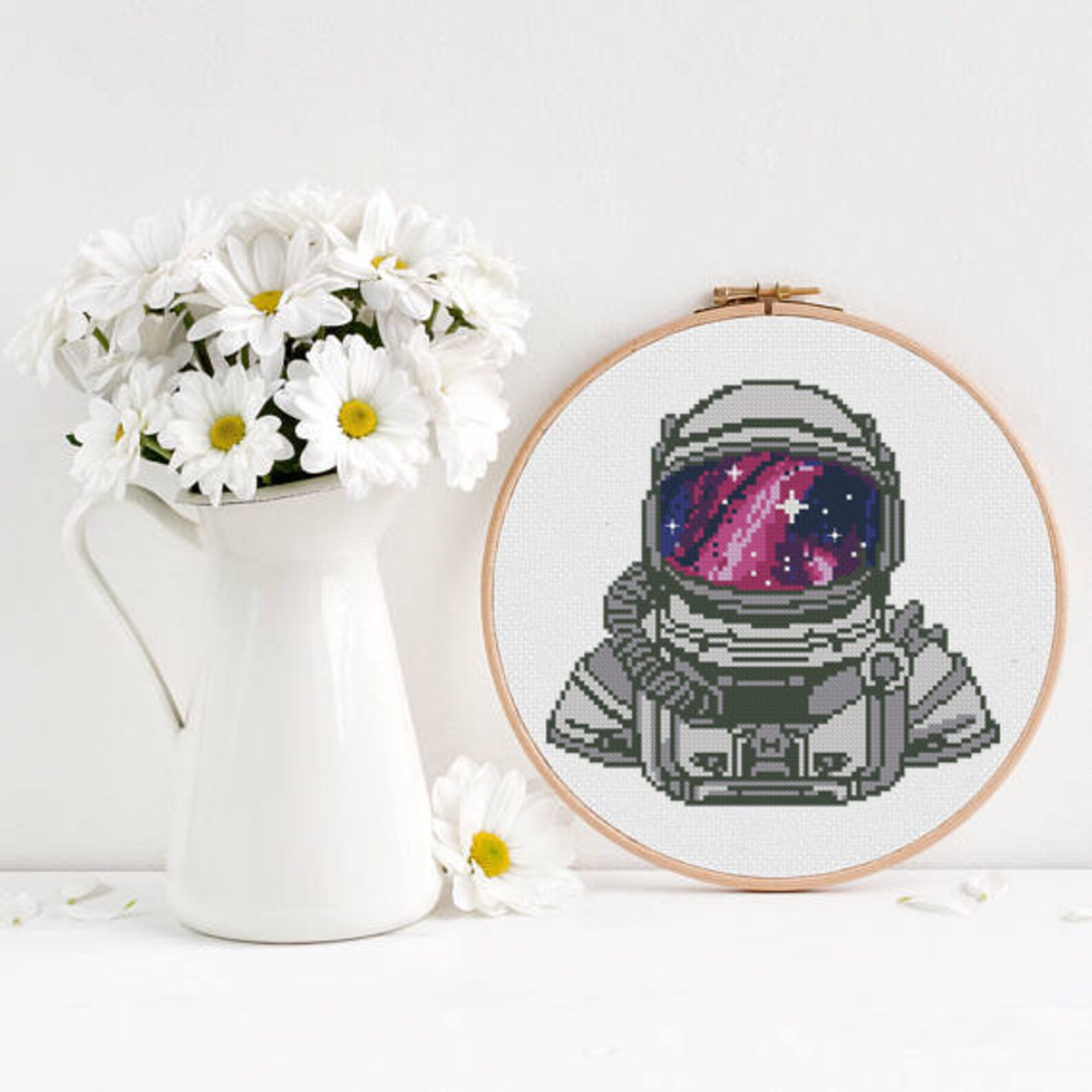 Astronaut cross stitch pattern Space cross stitch Galaxy Boy | Etsy