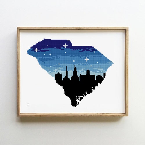 South Carolina State Modern Cross Stitch Pattern Nature | Etsy