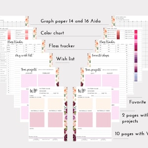 PRINTABLE Cross Stitch Planner PDF Instant Download Cross Stitch ...