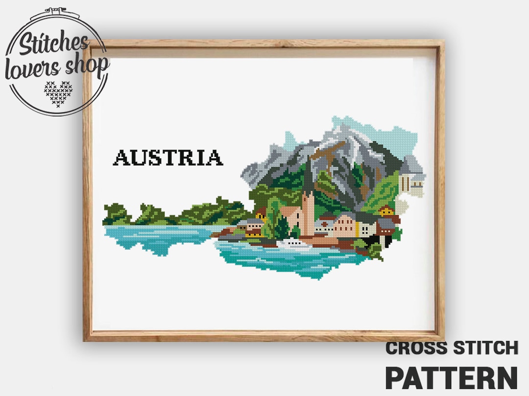 Austria Cross Stitch Pattern Count Landscape Nature Xstitch DIY Chart ...