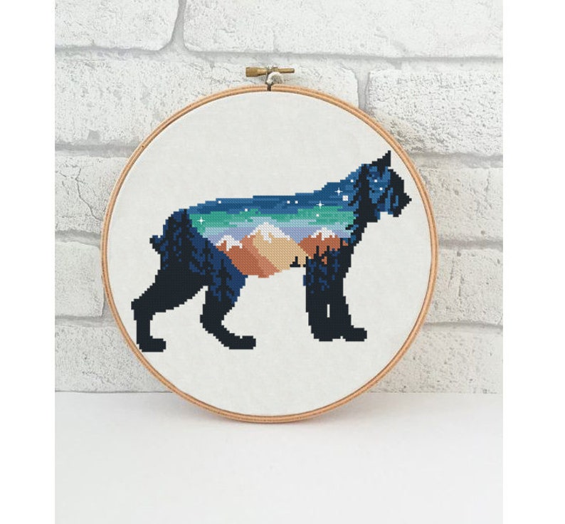 Animals Set Counted Cross Stitch Pattern Lynx Bear Wolf - Etsy Canada