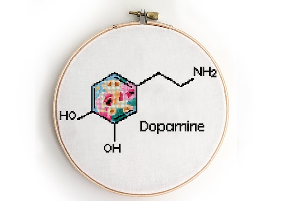 Molecule of Dopamine Counted Cross Stitch Pattern Xstitch | Etsy