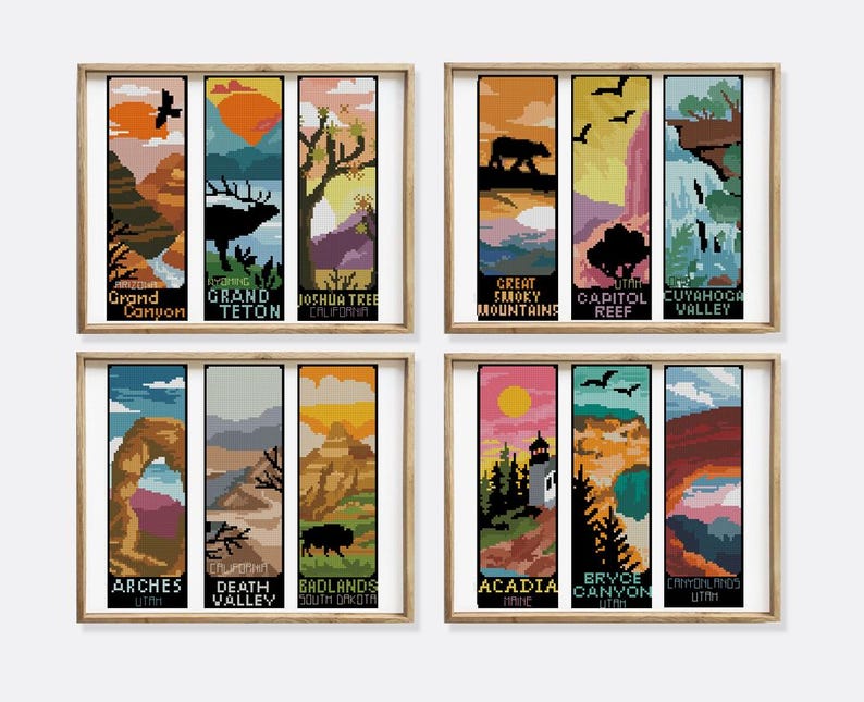 63 National Parks Bookmark Set, US Parks Bookmarks, Nature Lover Gift ...