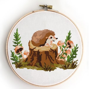 Set of 5 Animals Counted Cross Stitch Pattern Nursery Decor Forest Cute ...
