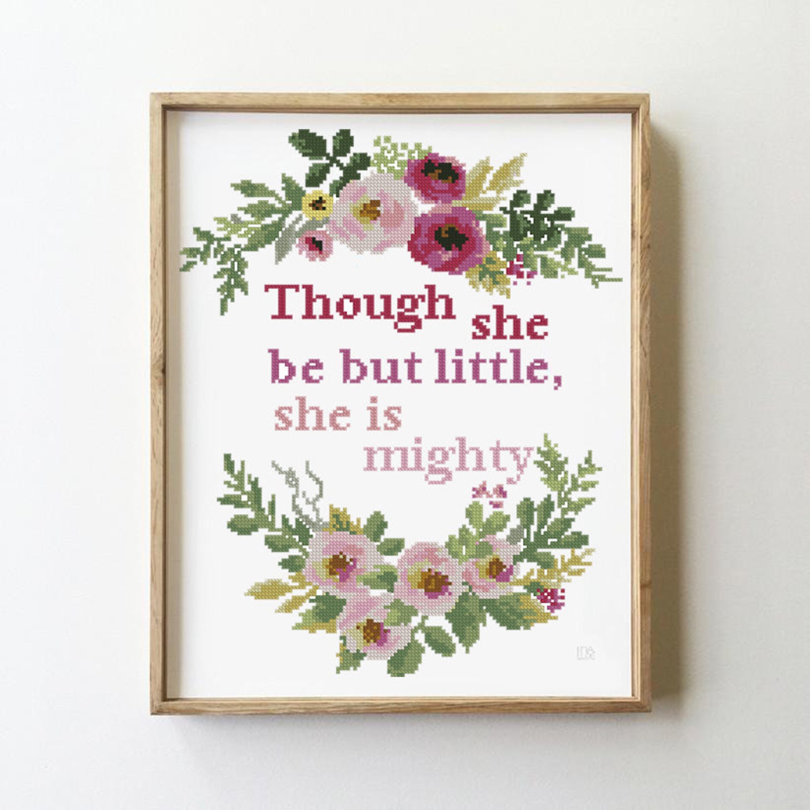 Set of 3 Nursery Cross Stitch Patterns Floral Wreath Flowers - Etsy