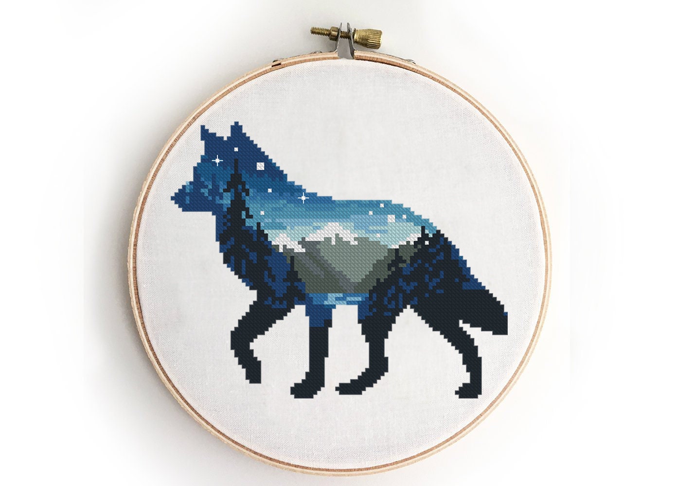 Animals set counted cross stitch pattern bear wolf woodland | Etsy