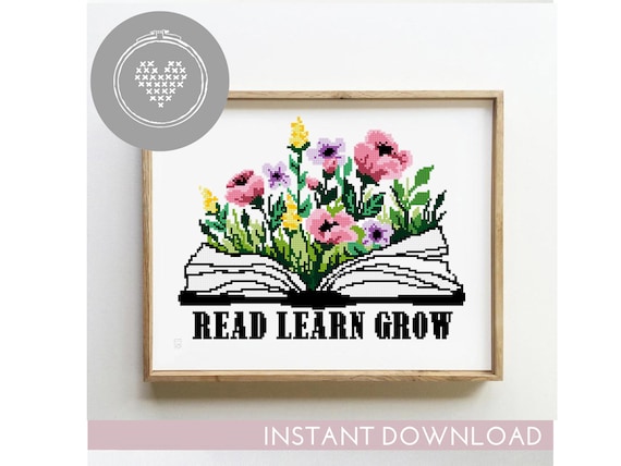 Book Counted Cross Stitch Pattern Flowers Floral Landscape DIY | Etsy