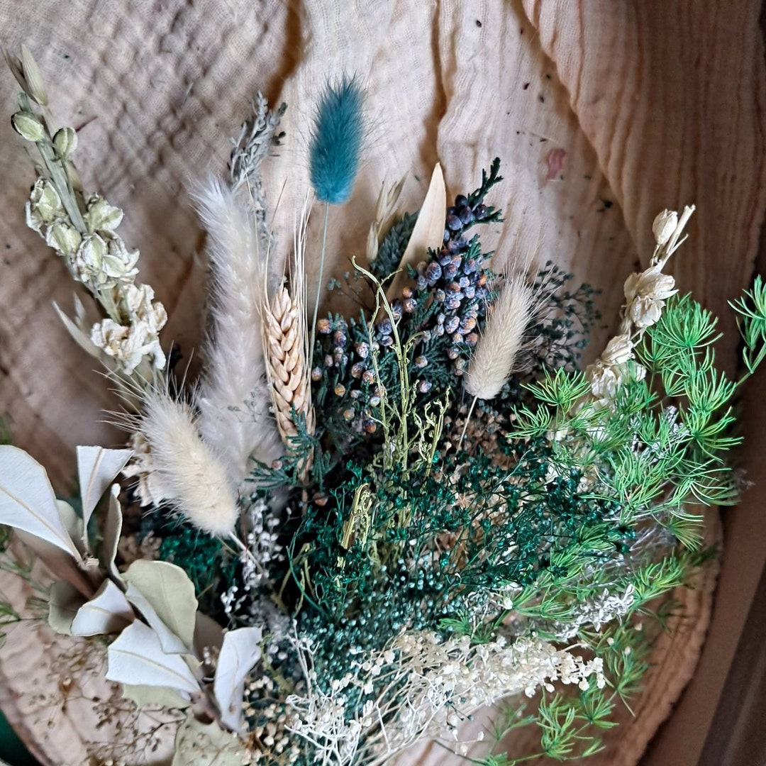 Dried Flower Bridal Bouquet wedding Flowers Emerald Green Dried Flower ...
