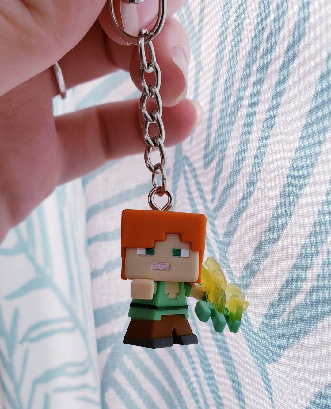 Minecraft Minifigure Keychain Aquatic Series 15 Alex w/ Channeling ...