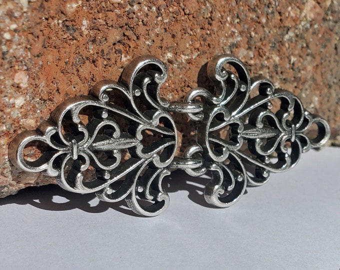 First Class Shipping Included, Cloak Clasp, Antique Silver Color ...