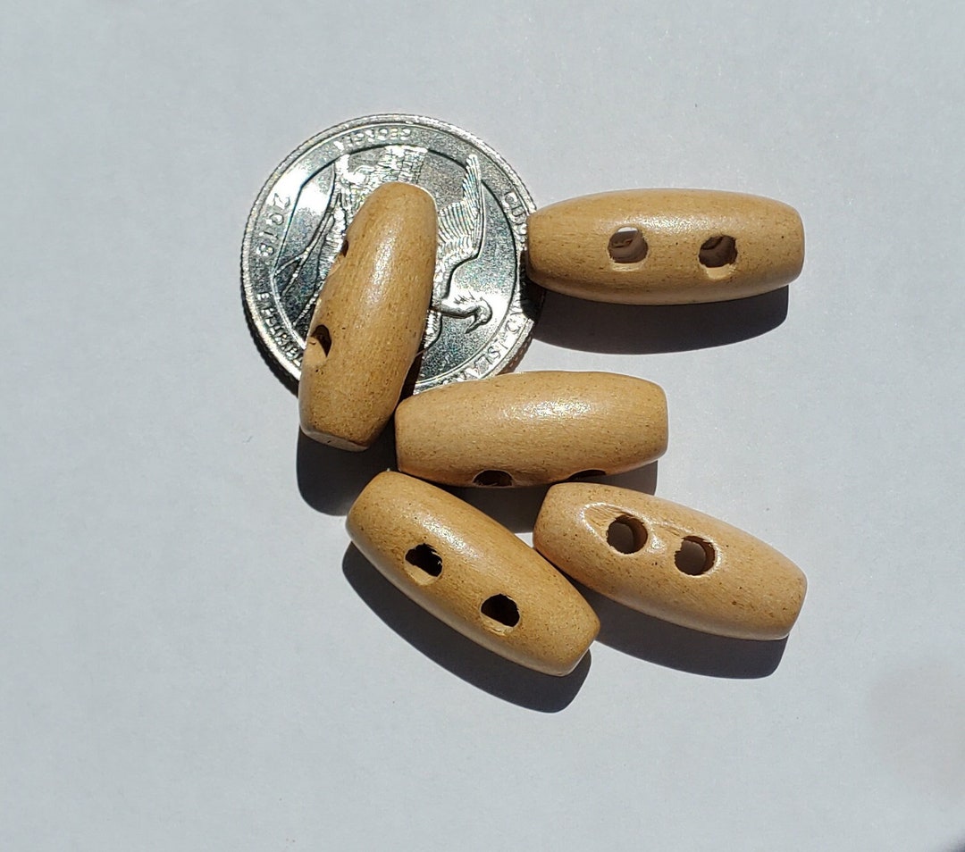 FREE First Class Shipping, Real Wood Toggle Button, 2 Hole, 20mm, 3/4 ...