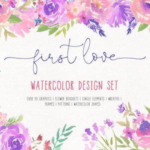 Watercolor Flowers Wreaths & Bouquetswatercolor Flowers Clipart leaves ...