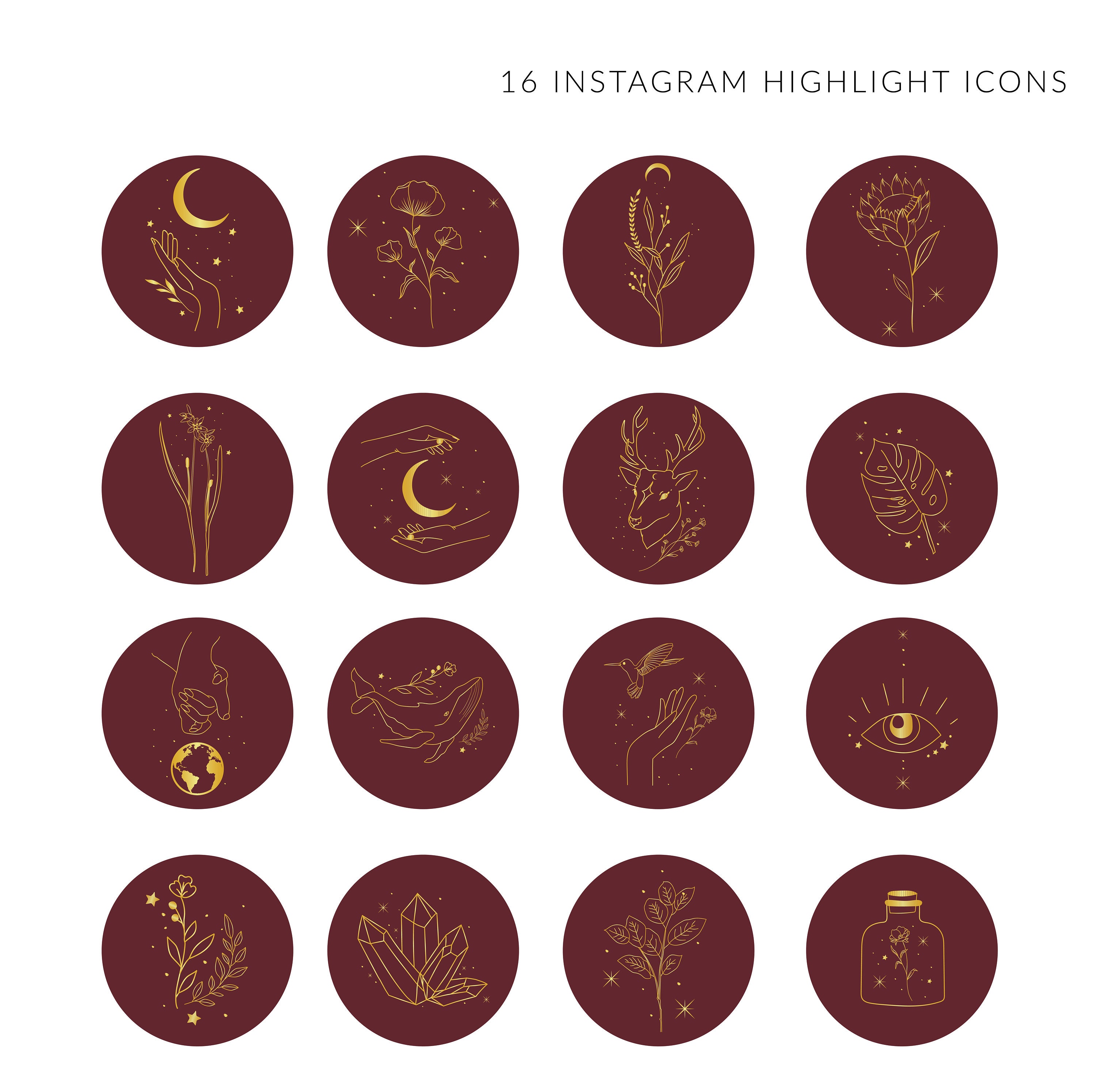 Instagram Story Highlight Icons Floral Instagram Icons - Etsy