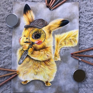 how to draw pikachu from detective pikachu