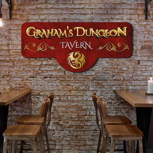 Dnd Tavern Wood Sign - Etsy