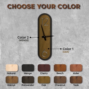 Oblong Wall Clock, Rectangular Wall Clock, Contemporary Modern Wall ...