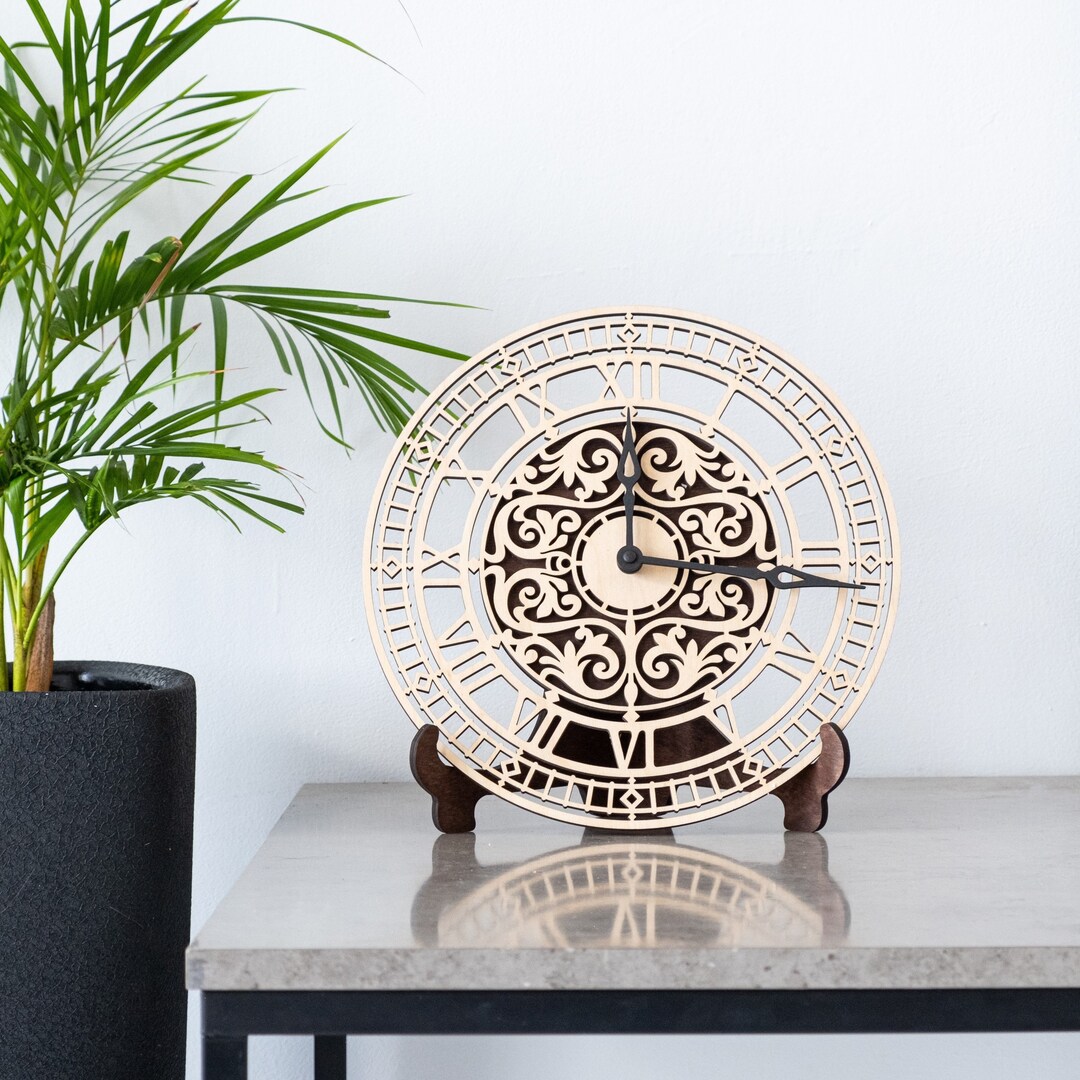 Wood Wall Clock Ornate, Elegant Wall Clock, Vintage Wall Clock ...