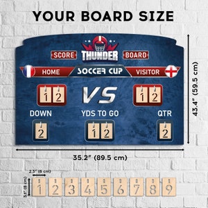 Custom Football Scoreboard, Sports Scoreboard, Soccer Scoreboard ...