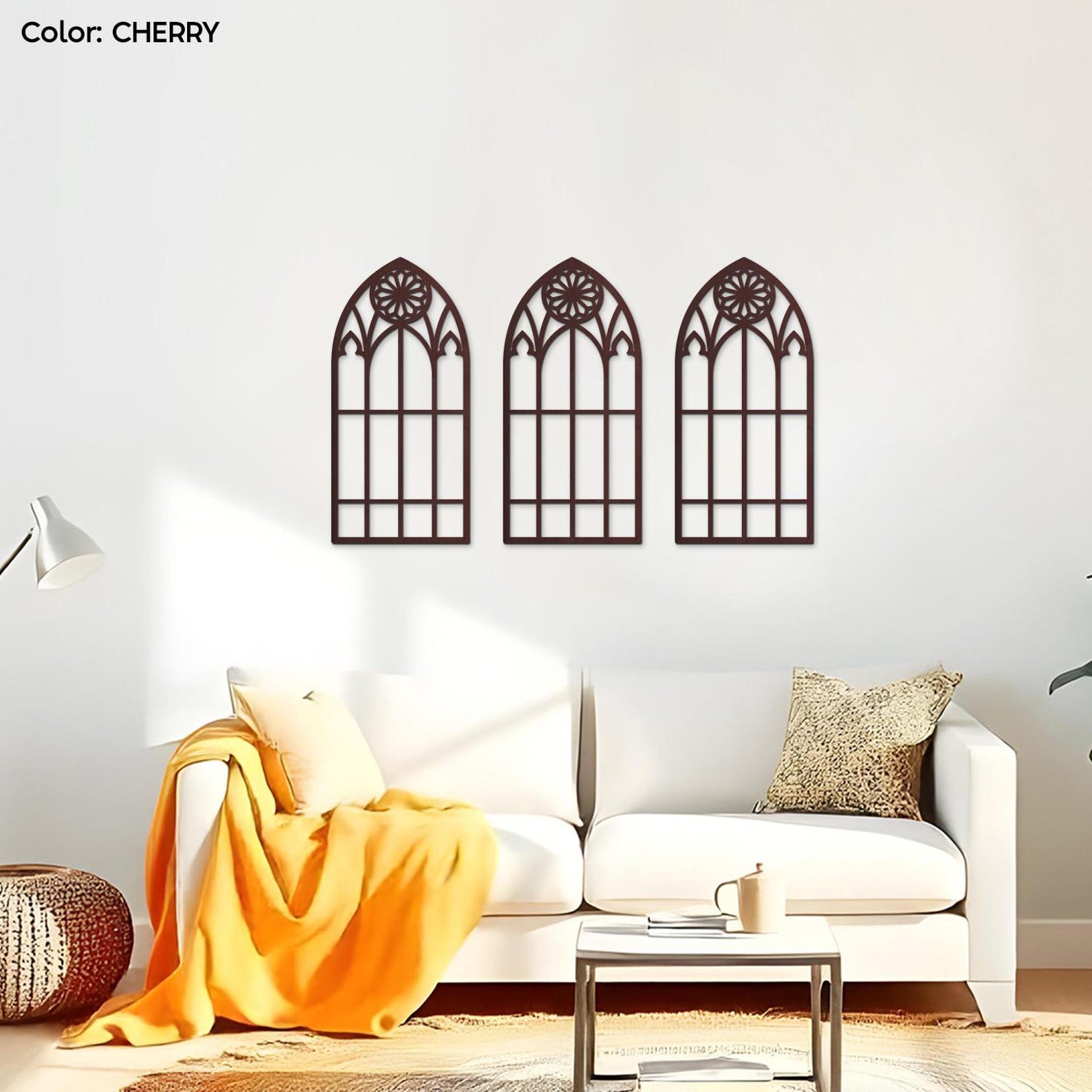 Gothic Cathedral Window Decor, Gothic Arch Wall Panel, Church Window ...
