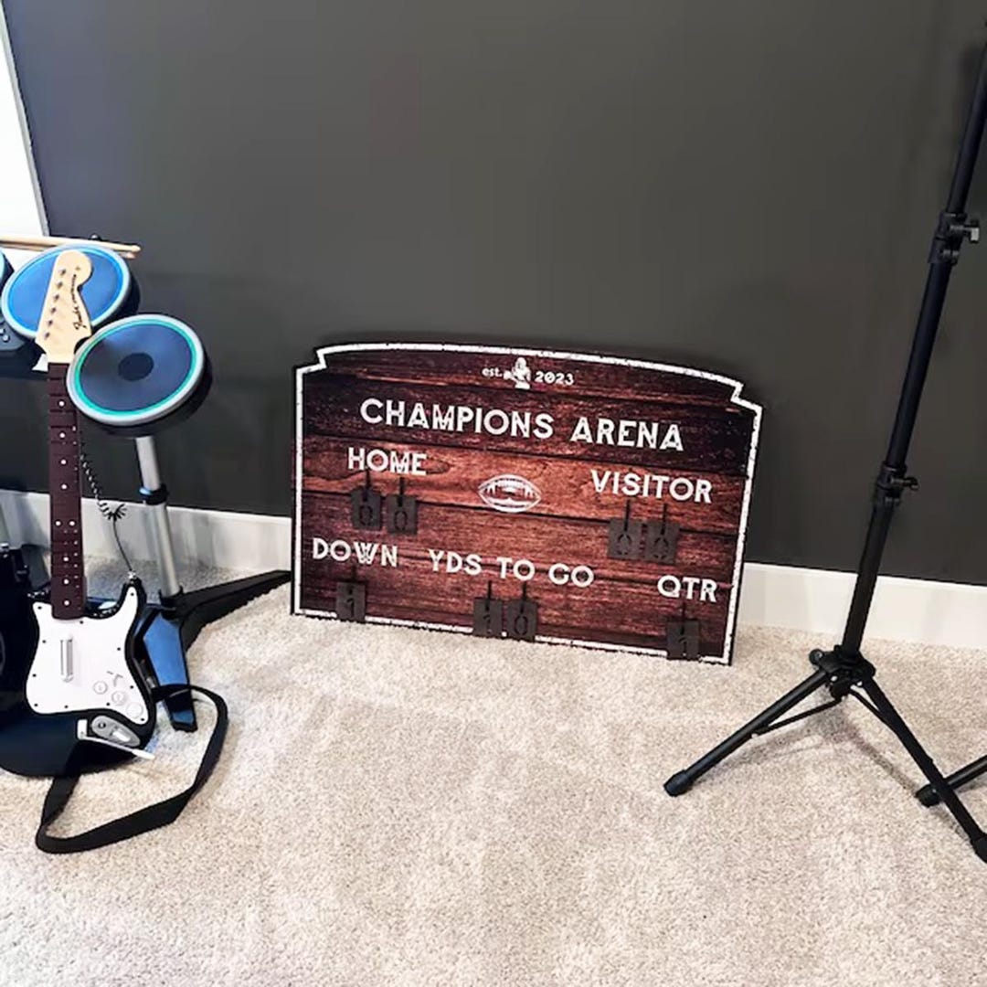 Custom Football Scoreboard, Personalized Sports Scoreboard Sign ...