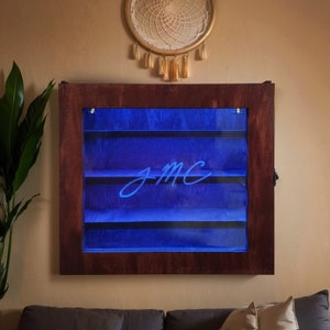 Led Display Cabinet With Glass Door, Display Case Wall Mount, Lighted ...