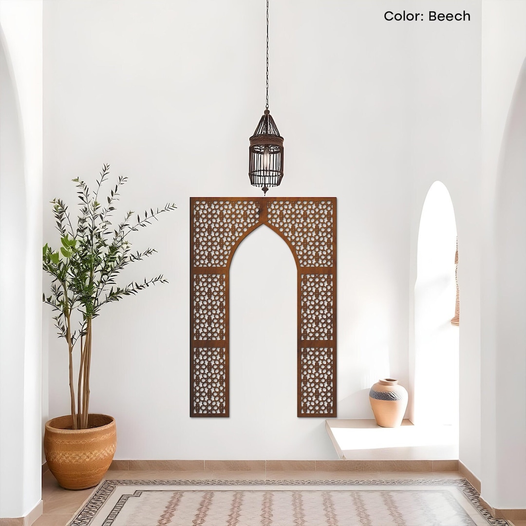 Wooden Moroccan Door Arch, Moroccan Wall Panel, Moroccan Wall Panel Art ...