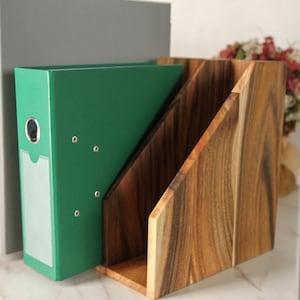 File Storage, Wooden File Holder, Document Holder, Desk Shelf Organizer ...