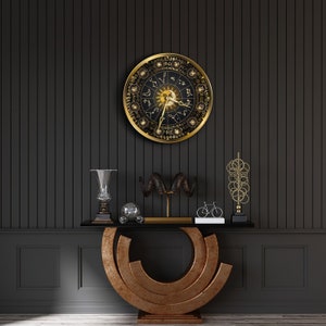 Zodiac Clock, Constellation Wall Clock, Horoscope Clock, Astrology ...