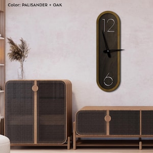 Oblong Wall Clock, Rectangular Wall Clock, Contemporary Modern Wall ...