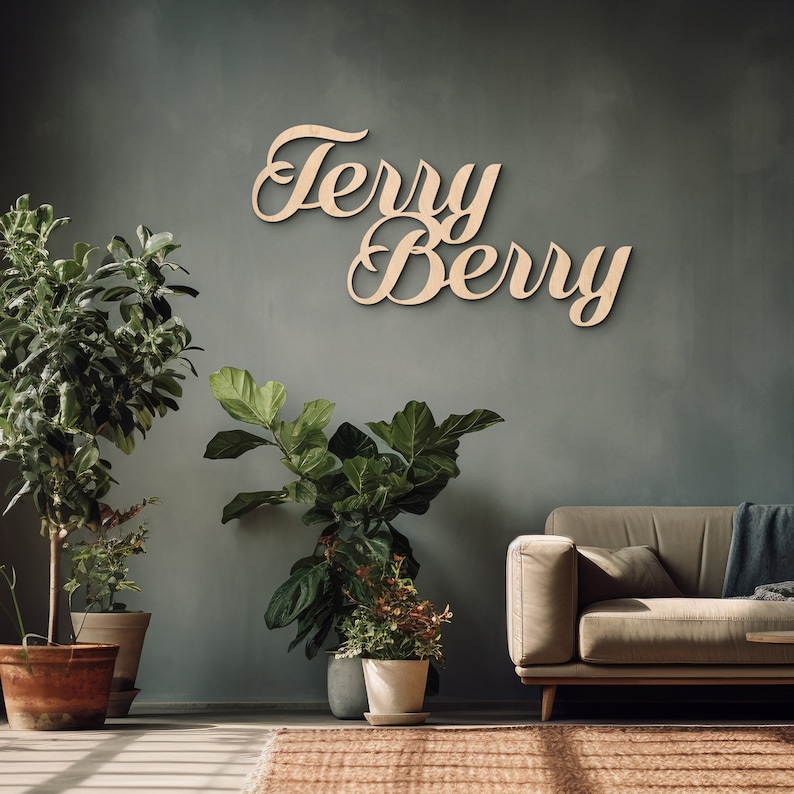 Custom Family Name Wood Sign, Cut Out Wood Sign, Custom Backdrop ...