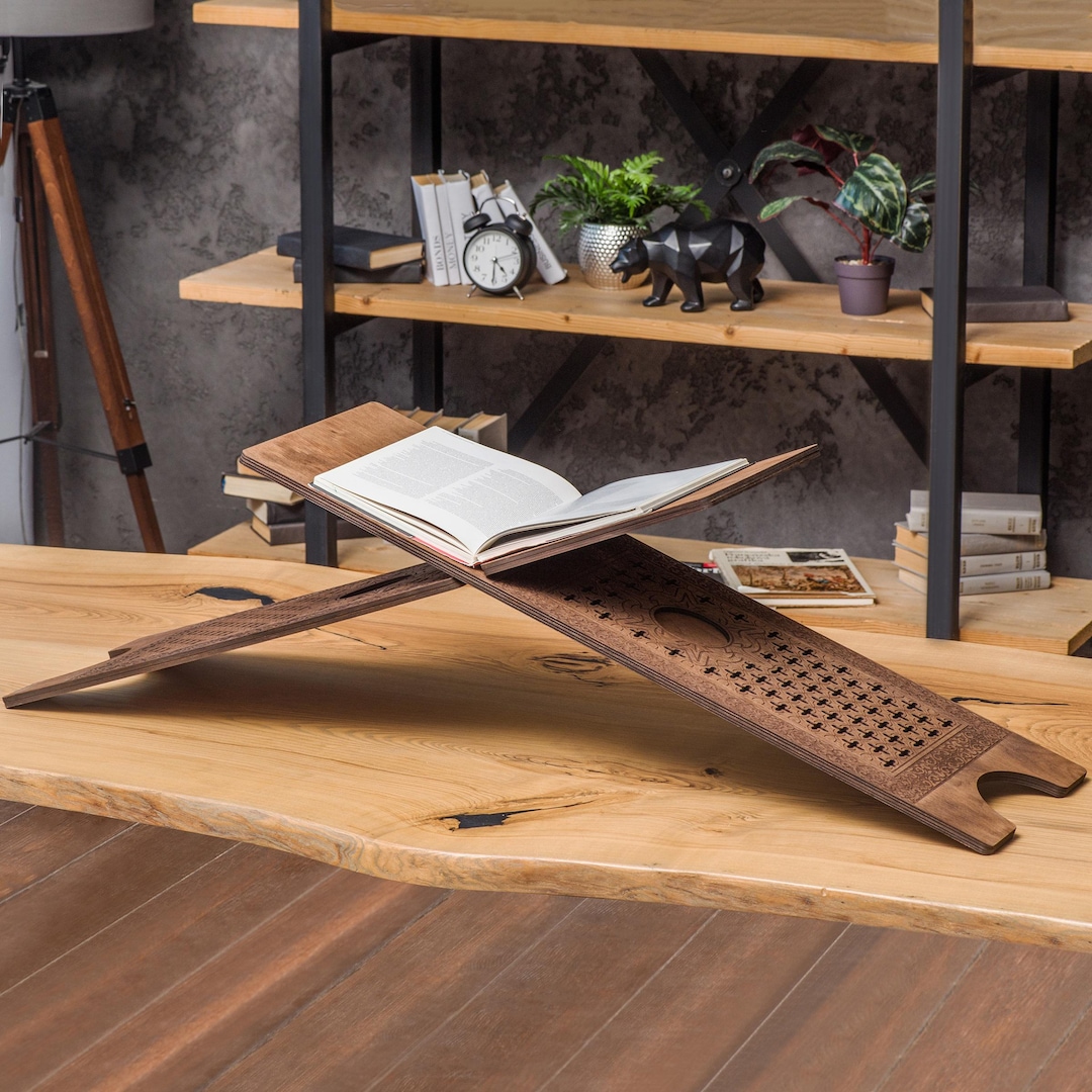 Wooden Quran Holder, Quran Stand Tall, Wooden Reading Stand, Folding ...