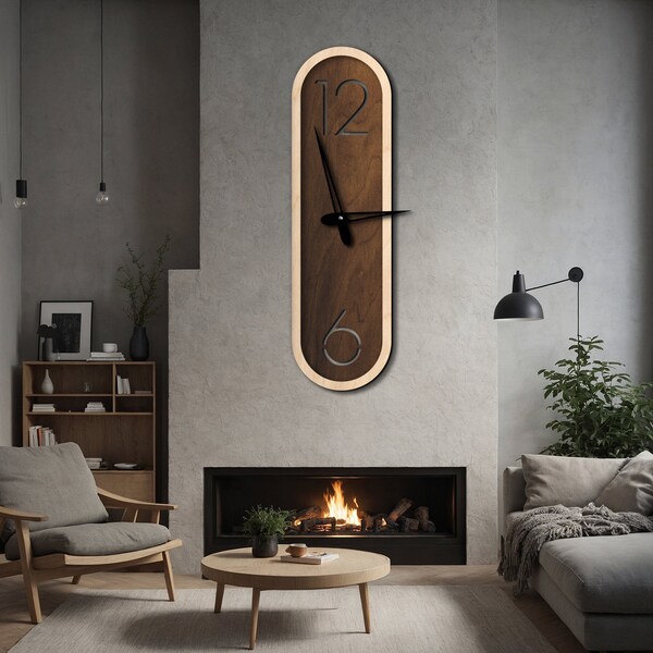 Oversized Vertical Wall Clock - Etsy UK