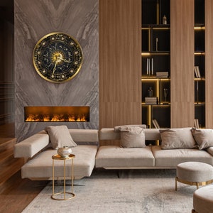 Zodiac Clock, Constellation Wall Clock, Horoscope Clock, Astrology ...