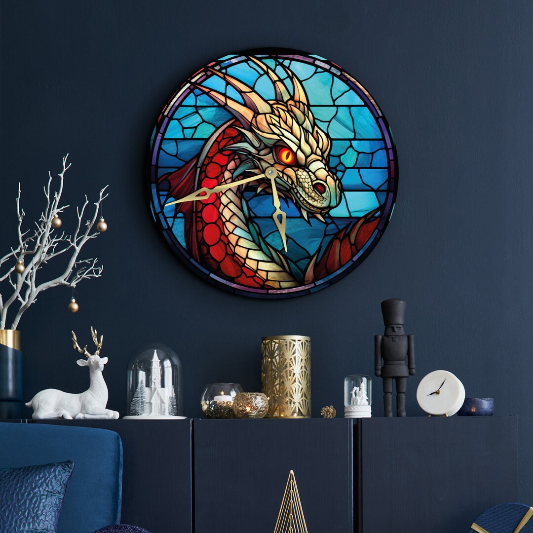 Dragon Wall Clock, Fantasy Clock, Wall Clock Unique, Modern Wall Clock ...
