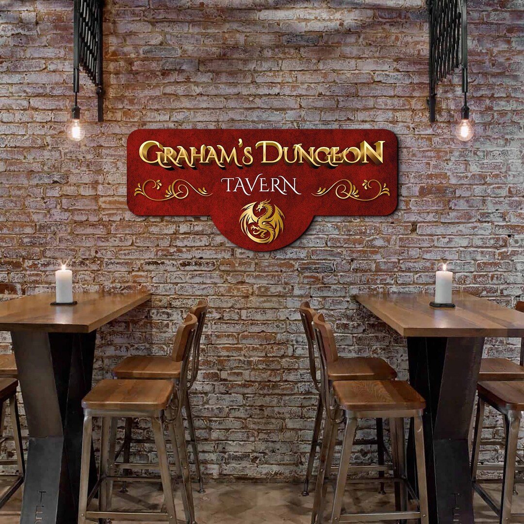 Dungeons and Dragons Tavern Sign, Custom Dnd Sign, Dnd Tavern Sign ...
